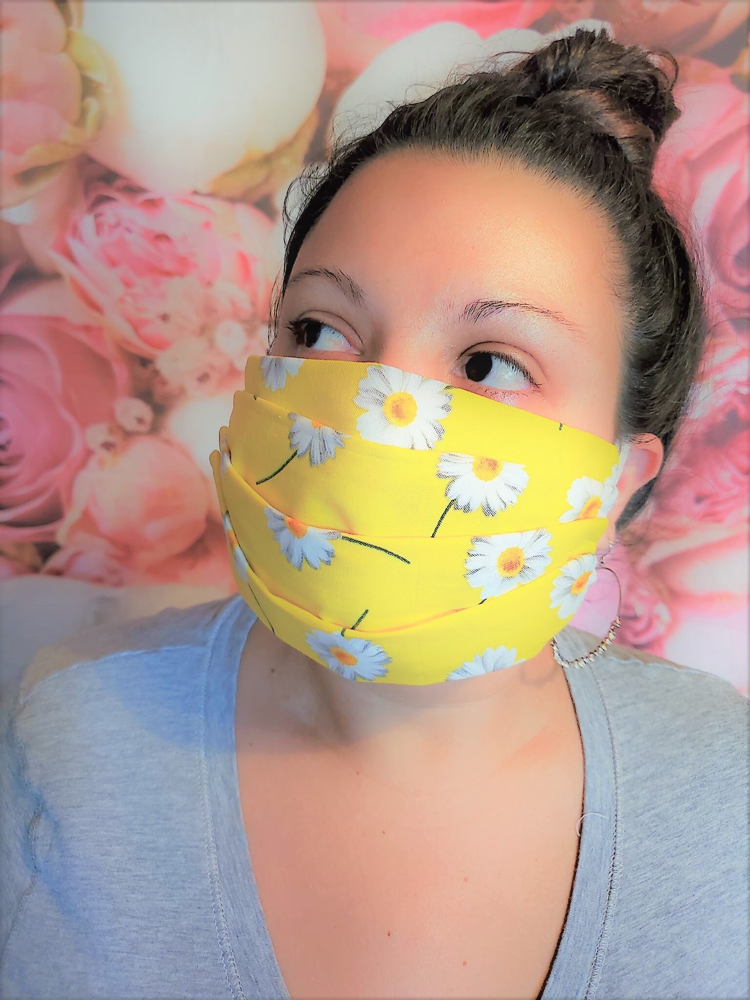 DAISIES YELLOW MASK Adult Face Mask Double Layer We Can Customize It ...