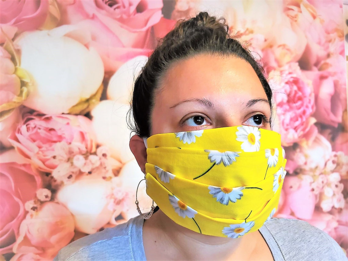 DAISIES YELLOW MASK Adult Face Mask Double Layer We Can Customize It ...