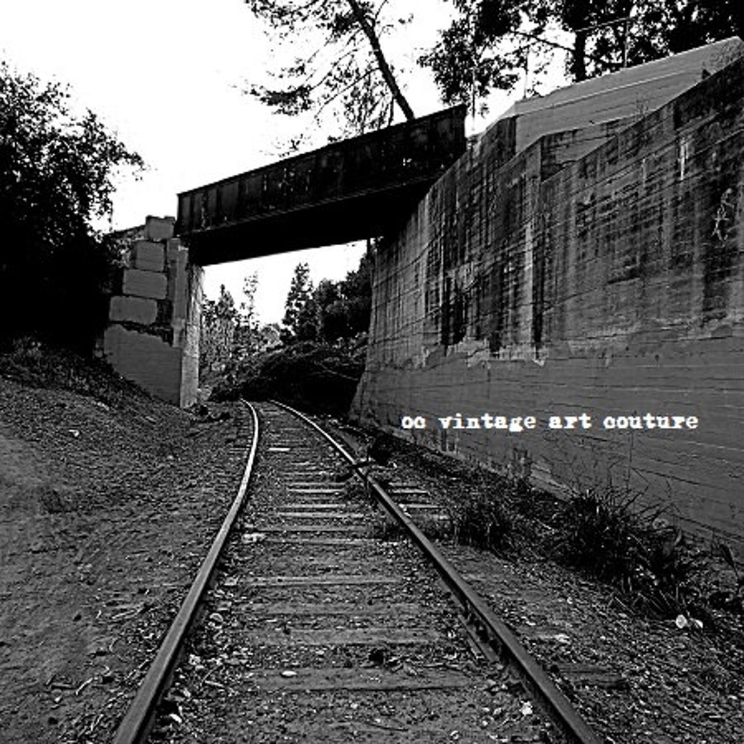 5.99 5 TRAIN TRACKS Photography Sepia and Black and White - Etsy