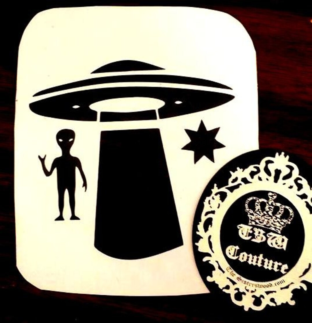 CUSTOM VINYL Decal Design Choose Your Colors and Design UFO, Star and ...