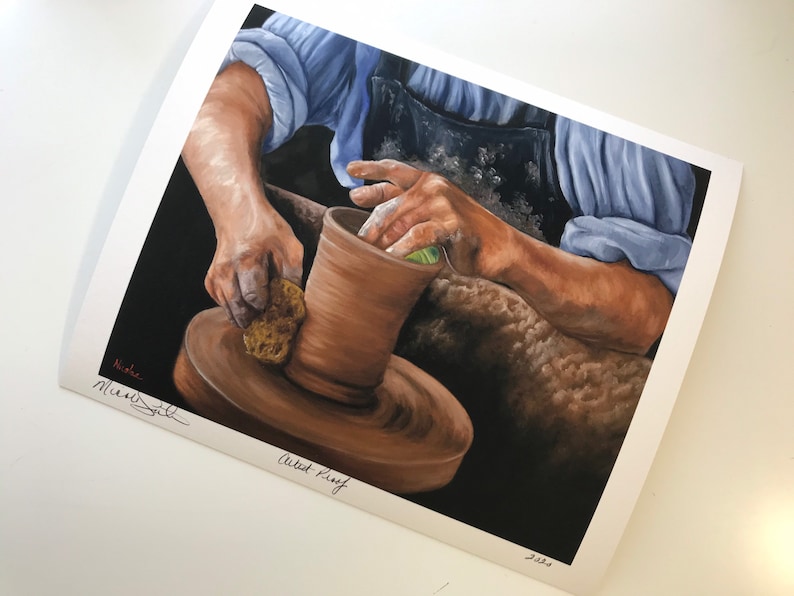 Christian Fine Art Print Potter's Hands Inspirational - Etsy