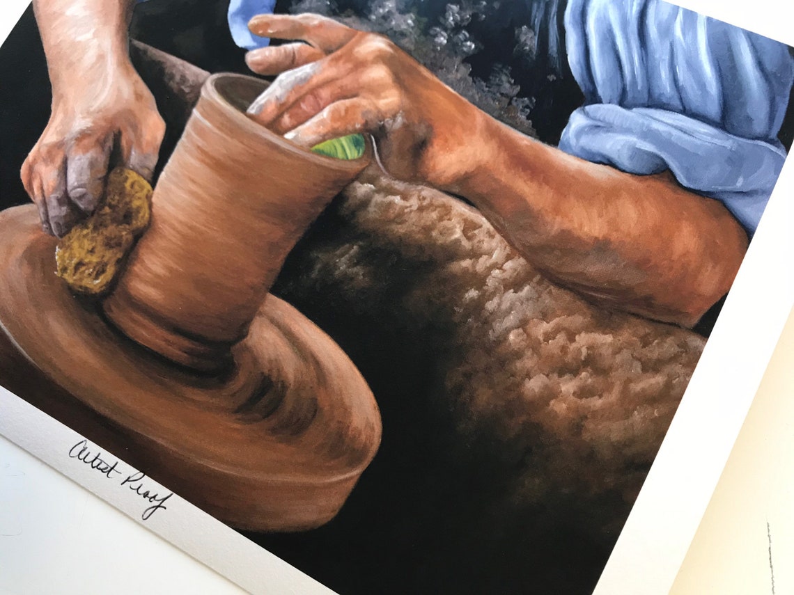 Christian Fine Art Print Potter's Hands Inspirational - Etsy