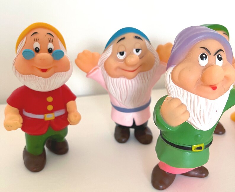 Vintage Disney Seven Dwarfs Vinyl Toys - Etsy