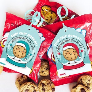 Printable Christmas Cookie Tags Classroom Treat Bag Holiday - Etsy