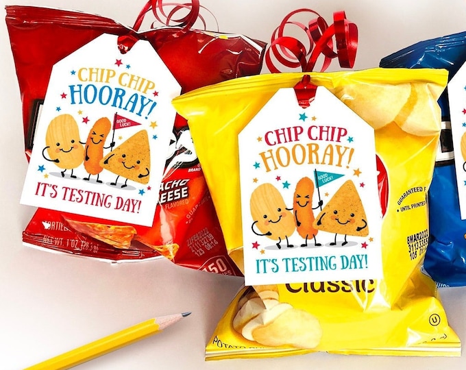 Testing Day Printable Tags You've Got This in the Bag, Chips Tag, Study ...
