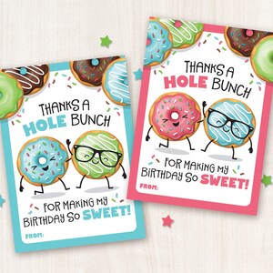 Printable Donut Tags Classroom Birthday Treat Tags Doughnut Birthday ...