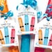 Printable Freeze Pop Tag Birthday Favor Treat Tag Summer Birthday End ...
