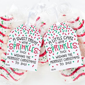 Printable Christmas Treat Tag Classroom Christmas Tree Snack Cake Tag ...