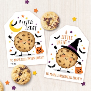 Printable Halloween Tags Cookie Tags Halloween Classroom Trick or ...