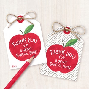 Teacher Appreciation Gift Tag PRINTABLE End of Year Teacher Gift ...