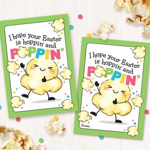 Easter Printable Popcorn Snack Tag Classroom Gift for Teachers Students ...
