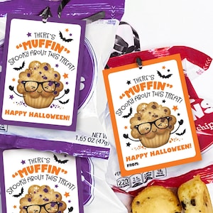 Printable Halloween Treat Tags for Muffins Trick or Treat Tags or ...