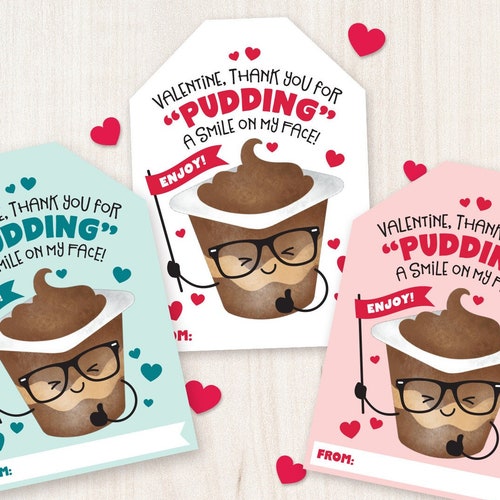 Kids Valentines Cards Muffin Valentine Tags Printable - Etsy