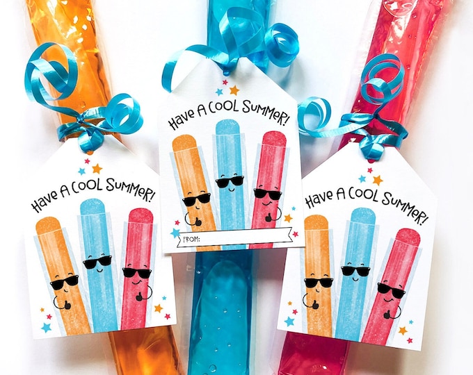 Have a Cool Summer Freeze Pop Freezer Ice Pops Printable Tags for End ...