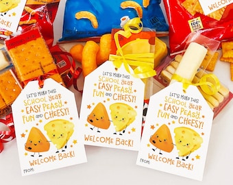 EDITABLE Back to School Gift Tags for Students Snack Tag Classroom ...