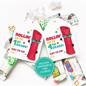 Printable Last Day of School Fruit Snack Rolls Rollin on to ...