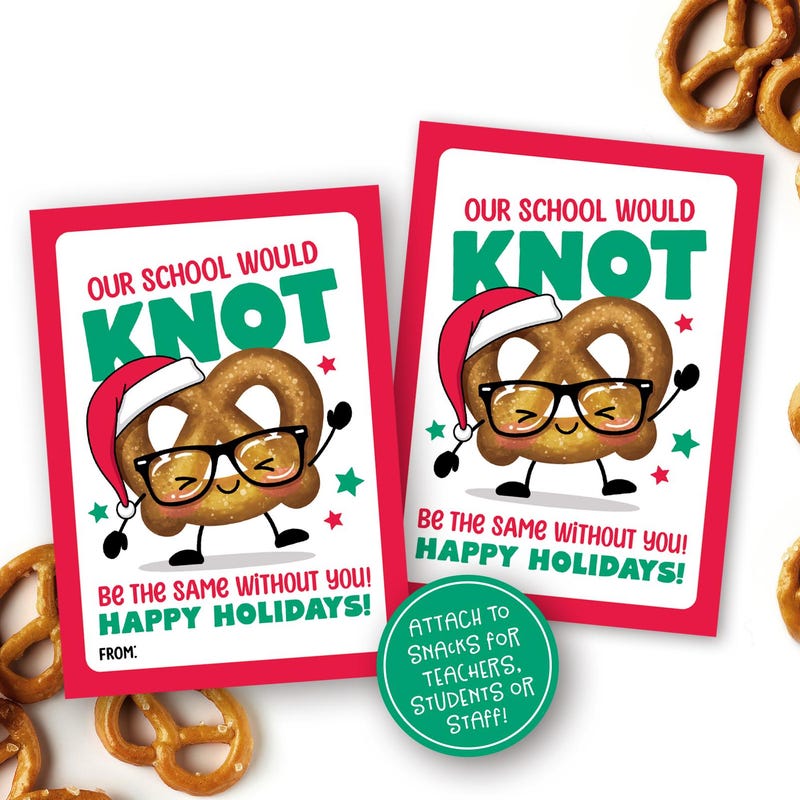 Pretzel Holiday Tags - Etsy UK