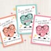 Conversation Hearts Valentine Tags Printable Kids Classroom Valentine ...