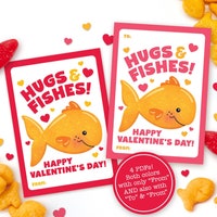 Printable Fish Valentine Tags, Printable Valentine Tags, Glad We're in ...