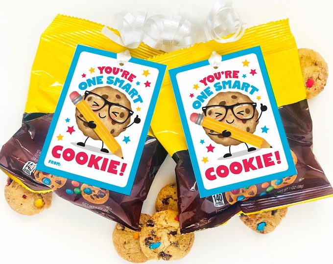 Printable You Are One Smart Cookie Graduation Tags, Graduation Cookie ...