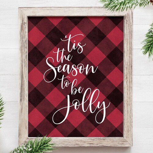 PRINTABLE Buffalo Plaid Christmas Decor Merry Christmas Sign - Etsy