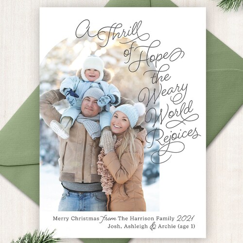 Thrill of Hope Christmas Card Religious Holiday Card Christian - Etsy