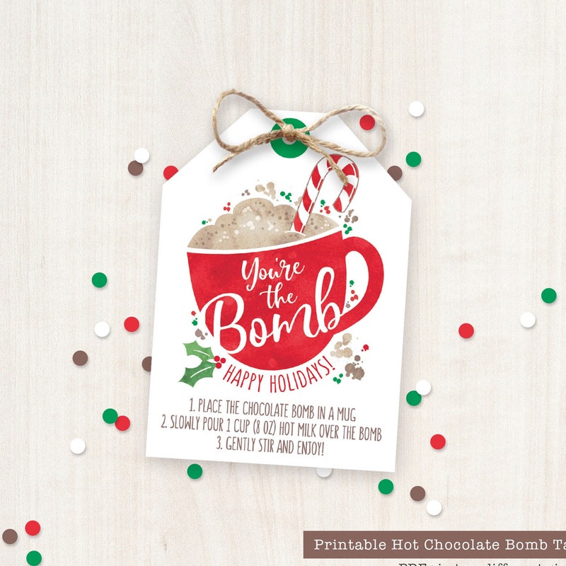 Hot Cocoa Bomb Tag - Etsy