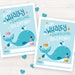 PRINTABLE Valentine Cards Kids Whale Valentines Classroom Valentines ...
