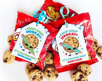 Printable Testing Day Snack Tag Classroom Treat Tag Fish Crackers Snack ...