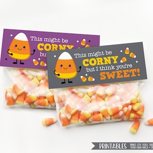 PRINTABLE Halloween Favor Tags, Halloween Tags, Candy Corn Tags ...
