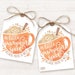 Pumpkin Spice Gift Tags PRINTABLE Fall Gift Tags Fall Favor Tag Teacher ...