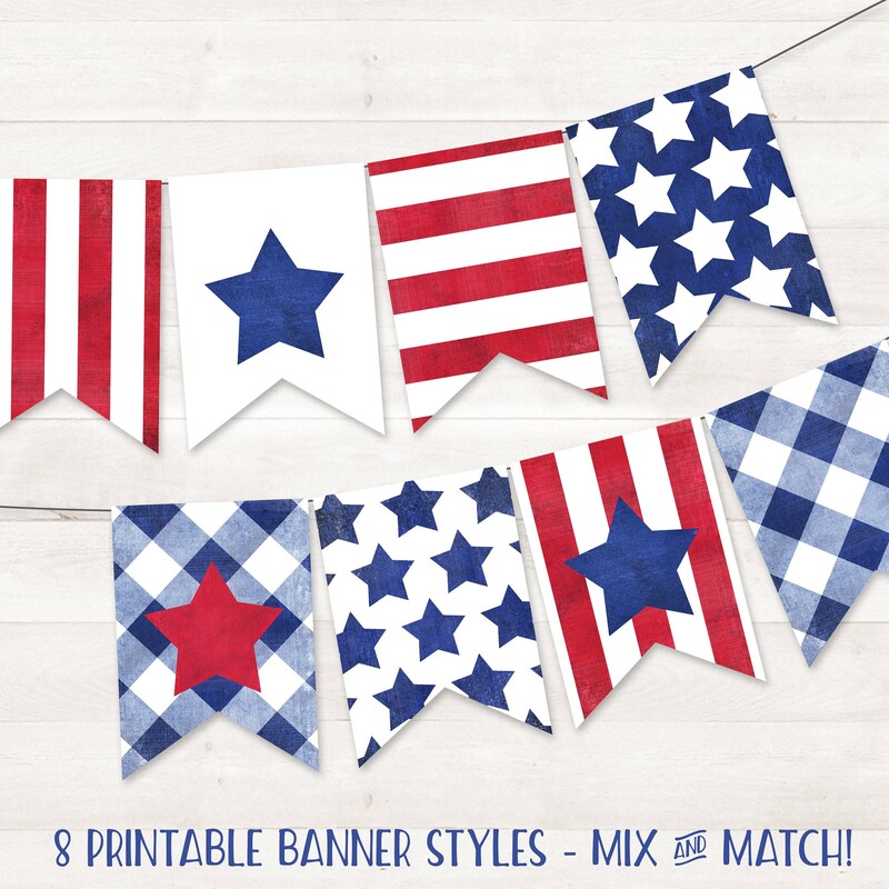 4th of July Bunting - Etsy