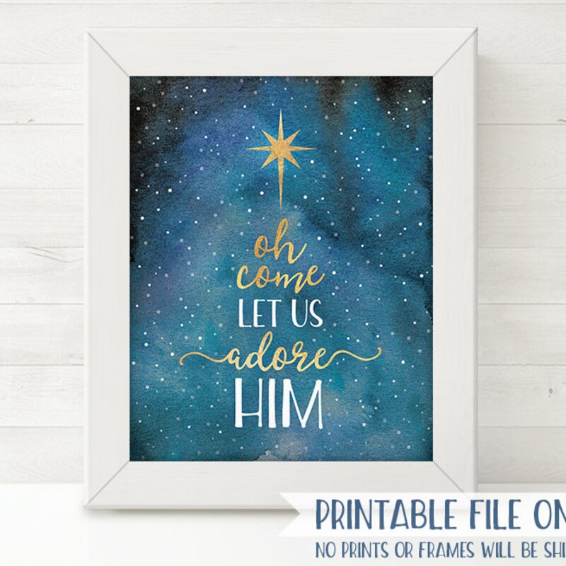 Let Us Adore Him Sign - Etsy