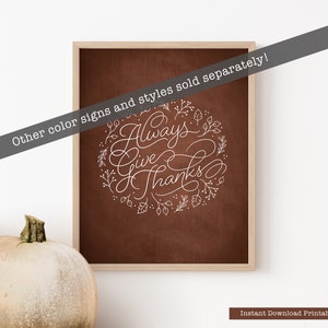 Printable Thanksgiving Wall Art Thanks and Giving Sign Thankful Fall ...