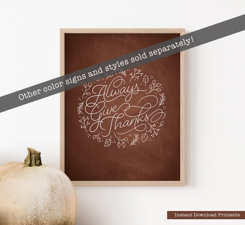 Printable Thanksgiving Wall Art Thanks and Giving Sign - Etsy