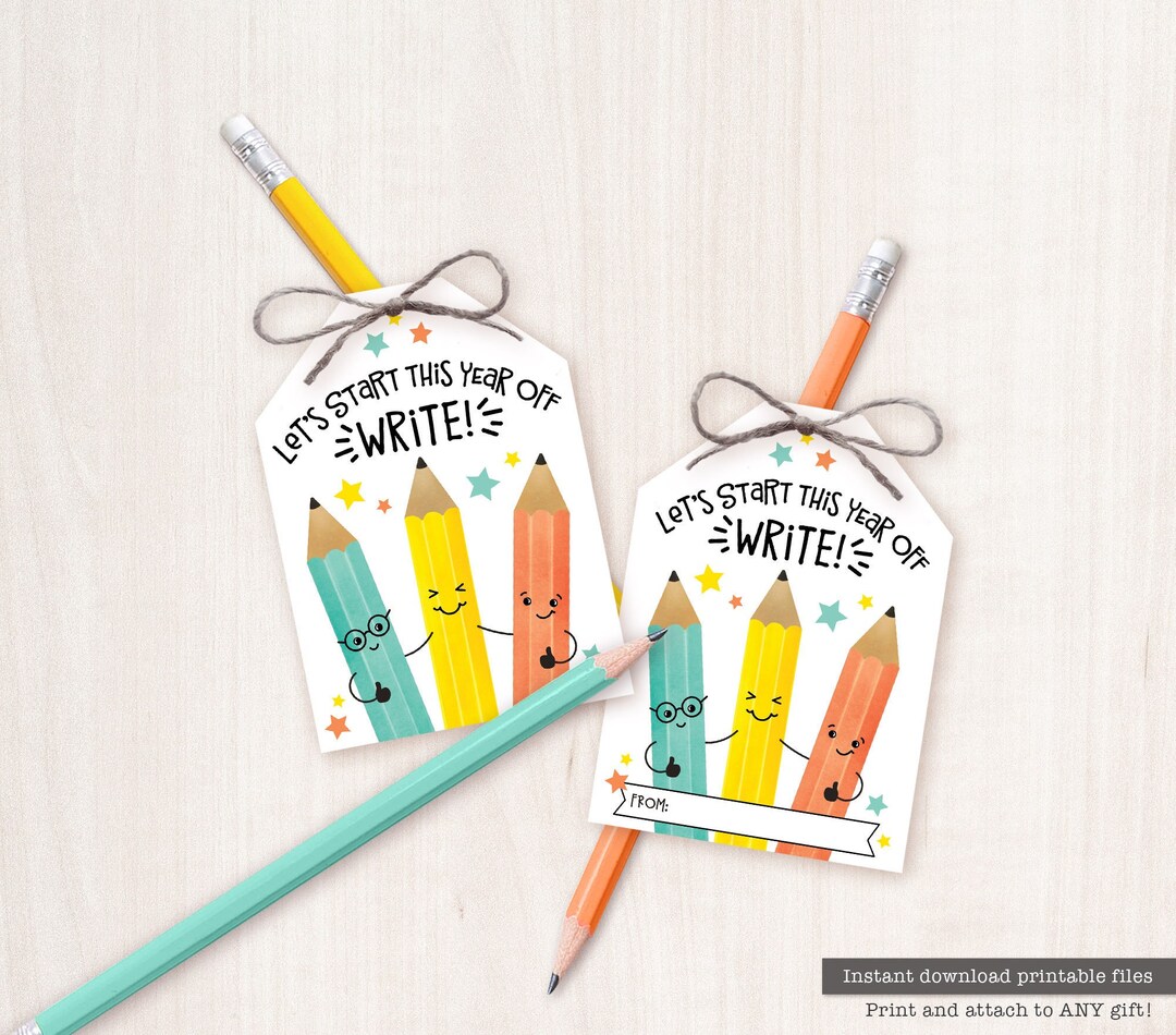 Printable Back to School Supplies Gift Tags Classroom First Day of ...