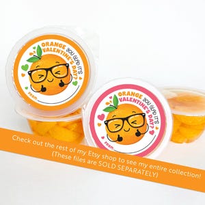 Printable Valentines Orange You Glad It's Valentine's Day Snack Tag ...