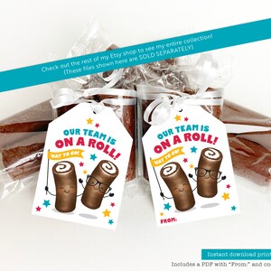 Printable Team Snack Tag Team Treat Tag Good Luck Gift Chip Bag Tag ...