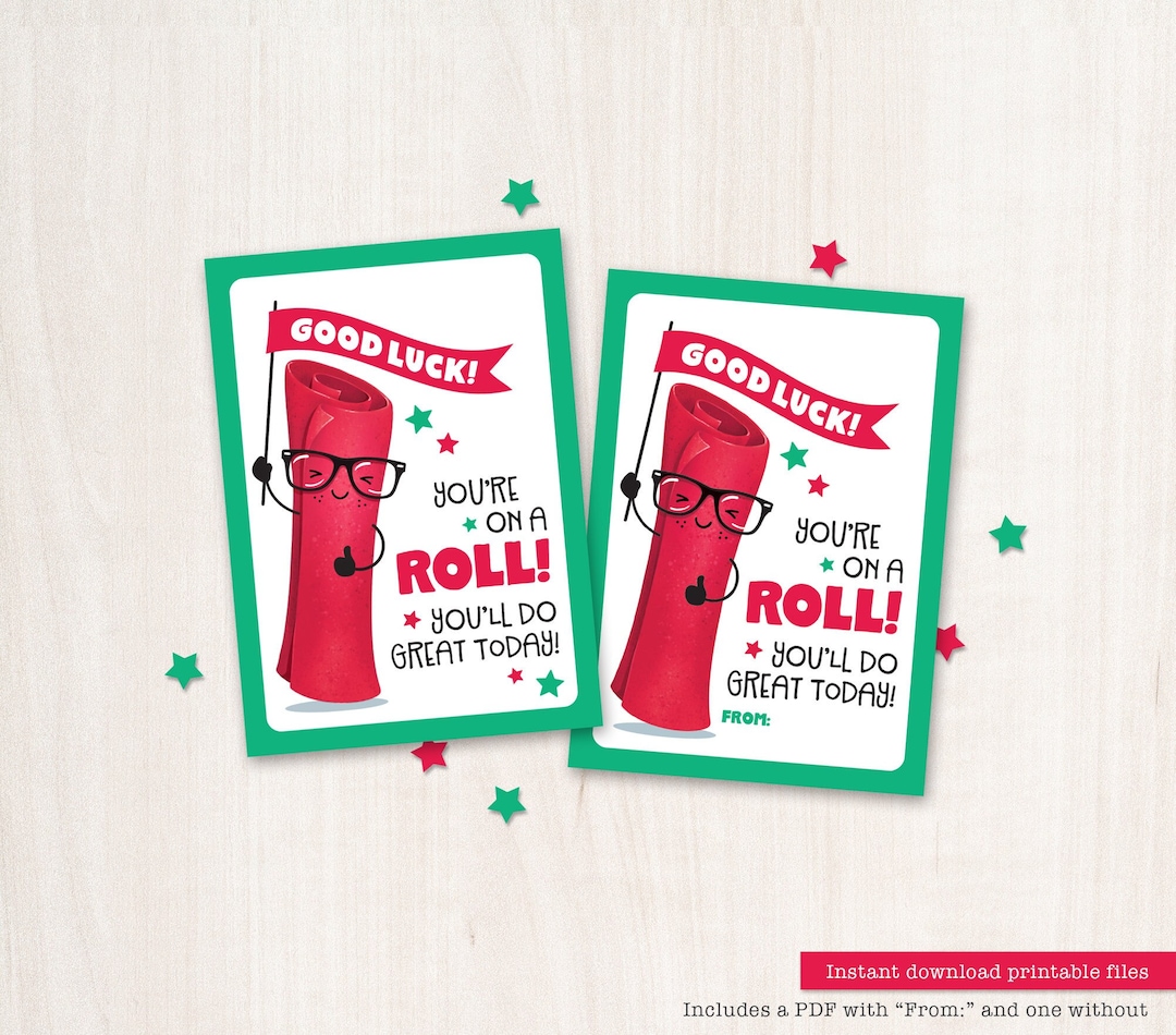 Printable Good Luck Treat Tag Fruit Rolls Fruit Snack Roll Ups Tags ...