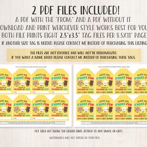Last Day of School Printable Tag Classroom Treat Tag Friend S'more Tags ...
