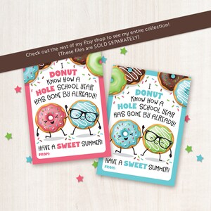 Printable Testing Day Treat Tag Classroom Donut Tag Good Luck Card Gift ...