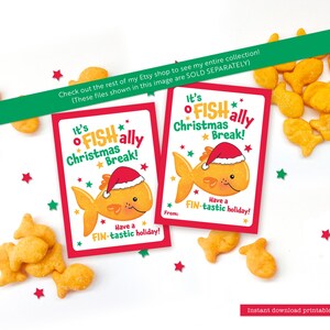 Printable Christmas Break and Winter Break Treat Tag Classroom Swiss ...