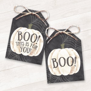 Halloween Gift Tag, Printable Gift Tag, Halloween, Boo'ed Tag Gift Tag ...