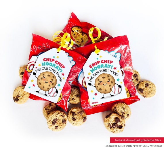 Printable Baseball Team Snack Tag Treat Tag Cookies Cookie Tag Good ...
