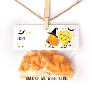 Printable Halloween Class Favors Treat Bag Toppers Cheese Halloween ...