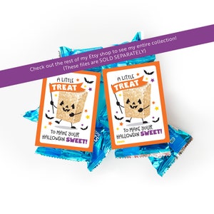 Printable Crispy Rice Treat Tags Halloween Trick or Treat Bag Tags ...