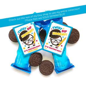 Printable Testing Day Snack Tag Classroom Treat Cheese Crackers Snack ...