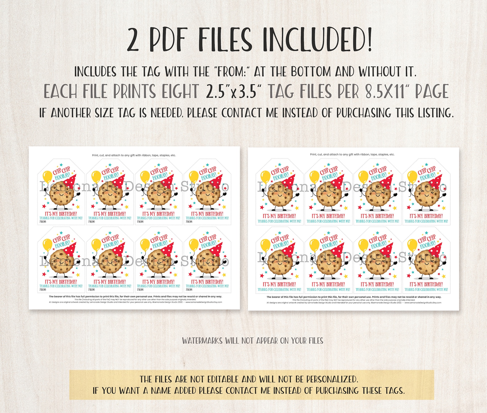 Printable Birthday Treat Tag Classroom Treat Bag Tag Chocolate - Etsy