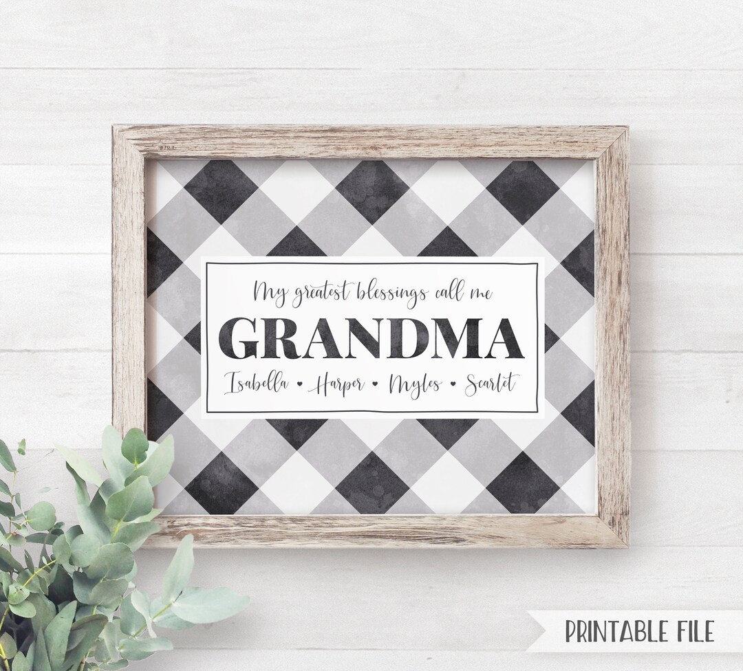 PRINTABLE Mothers Day Gift for Grandma Gift Mothers Day - Etsy