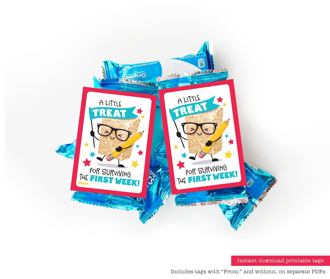 First Week Back to School Printable Treat Tag for Students or Teacher ...